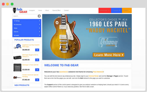 Create your Free eCommerce Store with Freewebstore